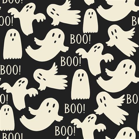 Premium Vector Ghost Boo Halloween Pattern