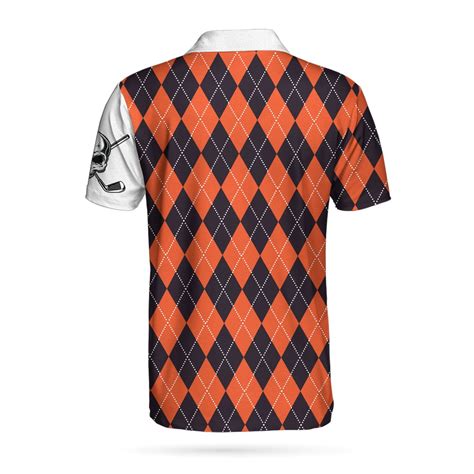 Golfaholic Skull With Argyle Pattern V1 Polo Shirt Highsportprint