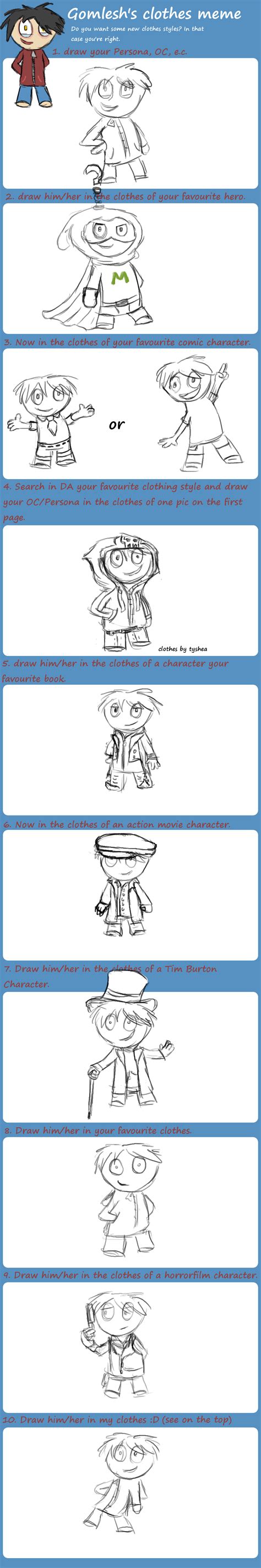 My Clothes Meme Filled By Askgomlesh On Deviantart