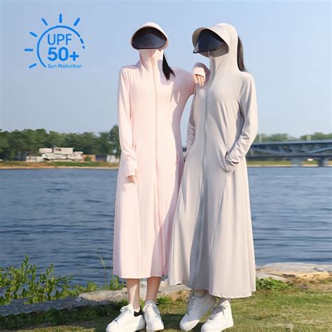 Women Sun Protection Clothing Long Jacket Anti Uv Summer Full Body Anti Ultraviolet Ice Silk