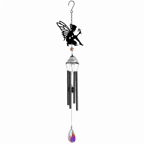 Black Silhouette Fairy Wind Chime Gordon Rigg