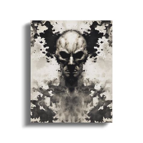 Abstract Skull Dark Art Print Spooky Wall Decor Gothic Home Decor