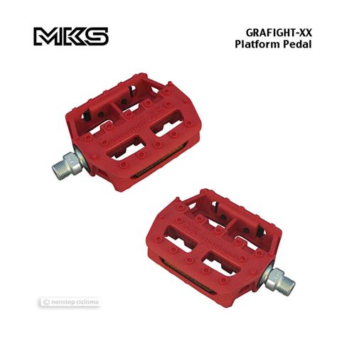 Mks Grafight Xx Platform Pedals 916 Red — Nonstop Ciclismo Gear