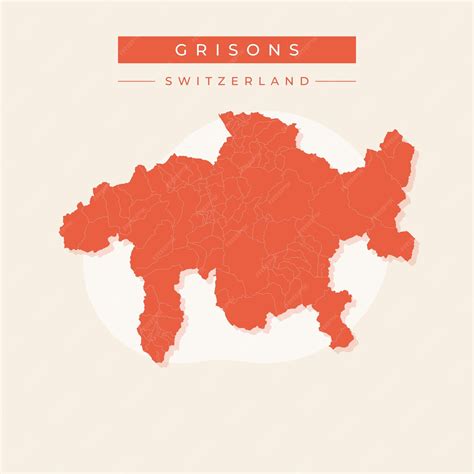 Premium Vector Vector Illustration Vector Of Grisons Map Switzerland