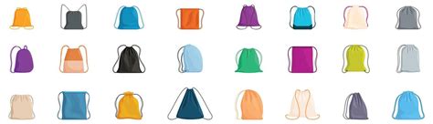 Drawstring Bag Template Vector Art Icons And Graphics For Free Download
