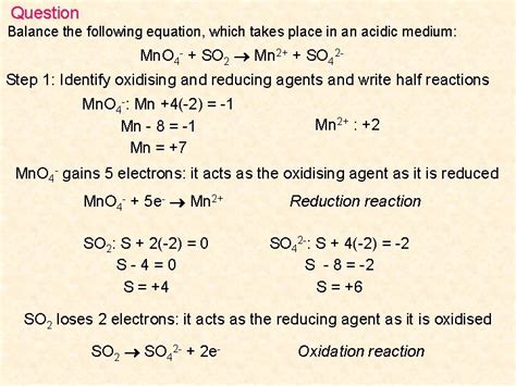 How To Balance Chemical Equation In Acidic Medium Tessshebaylo