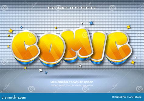 Comic Text Effects In 3d And Comedy Style Stock Vector Illustration