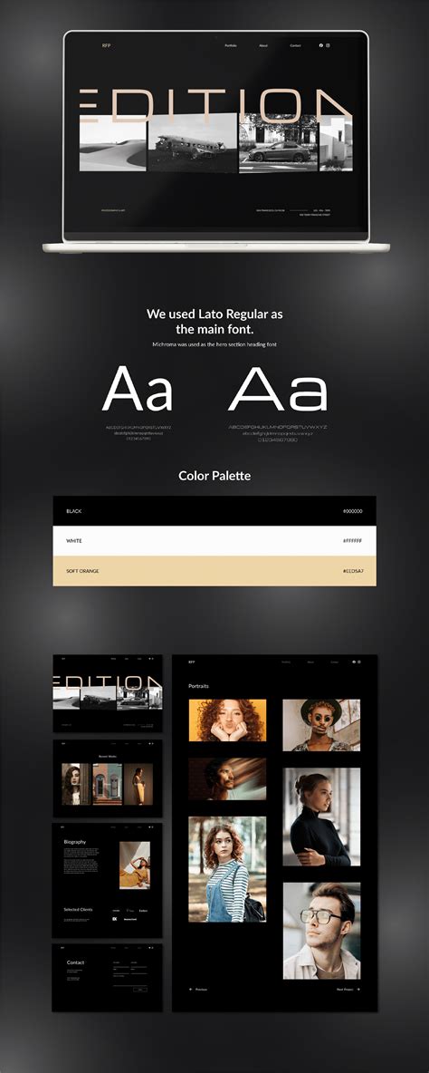 Photography Portfolio Web Ui Behance