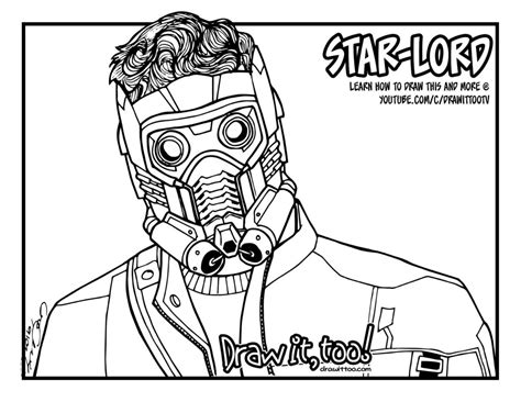 Star Lord Coloring Pages Guardians Of The Galaxy Coloring Pages Star