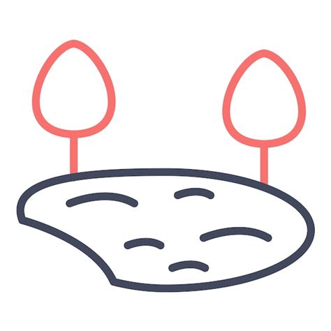 Premium Vector Lake Vector Illustration Style