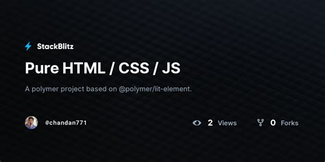 Pure Html Css Js Stackblitz