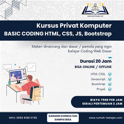 Tempat Belajar Web Programming Html Css Js Dan Bootstrap Di Rumahbelajar Komputer Privat Ymii