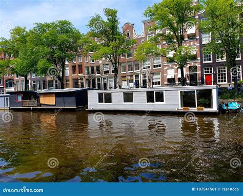 Amsterdamnetherlands June 25 2019 Floating Houses Of Amsterdam