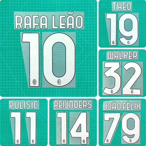 Football Idol Numbers 24 25 Ac Milan Home Rafa Leao Football Jersey