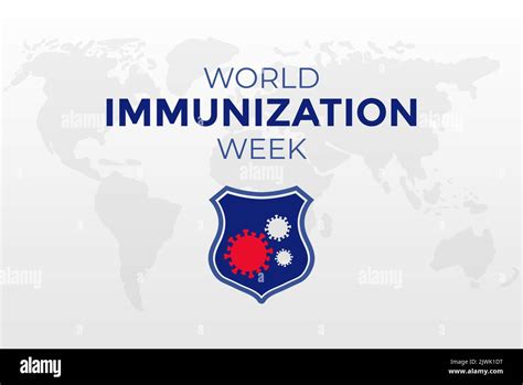 World Immunization Week Illustration Background Design Stock Vector