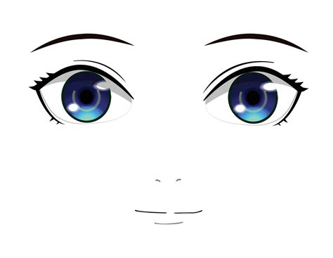Cute Anime Girl Face 15800925 Vector Art At Vecteezy