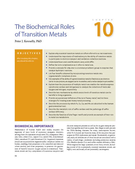 Biochemistry 2 35 Na 92 Biomedical Importance