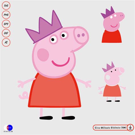 Peppa Big Svg For Cricut Svg Png Eps Dxf Ai Vector Arts Collection Arts