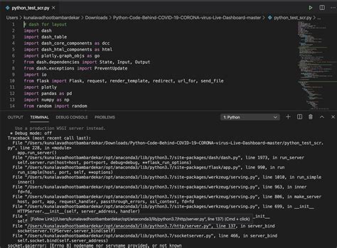 Have Installed Dash On Macos But Gives Error While Running The Script Stack Overflow