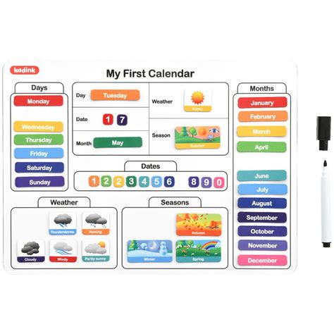 Kadink My First Calendar Chart Officeworks