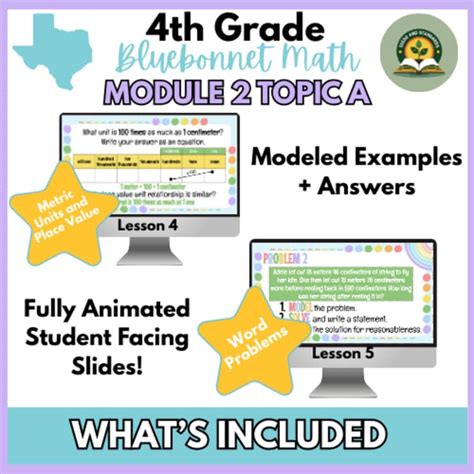 Bluebonnet Math Lesson Slides Grade 4 Module 2 Topic B Lesson 4 5