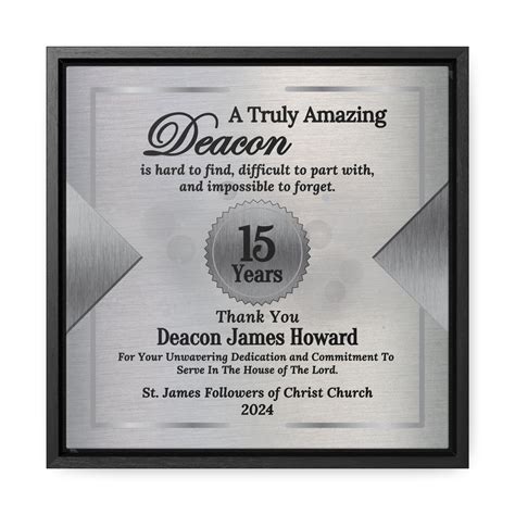 Custom Deacon Anniversary Framed Canvas Wall Art Amazing Deacon