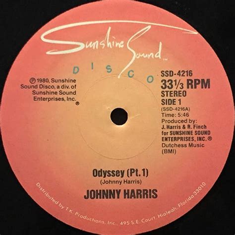 Johnny Harris Odyssey Pt1and2 546544 Next Records Japan
