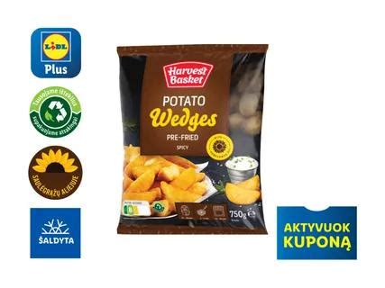 Bulvių skiltelės su lupenomis parduotuvėje Lidl Mazuma lt