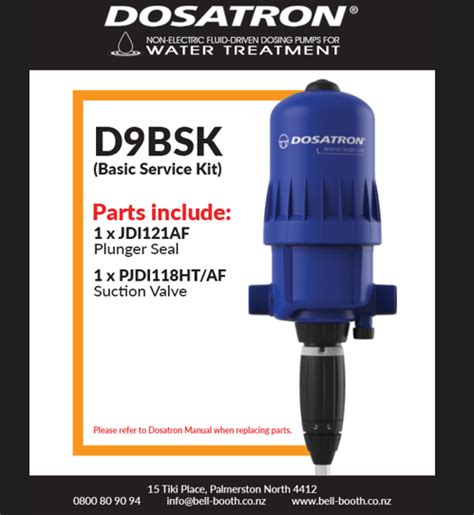 Dosatron D9 Basic Service Kit