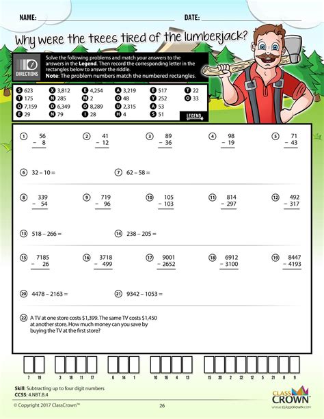 4th Grade Math Riddles Worksheets Riddle Quiz