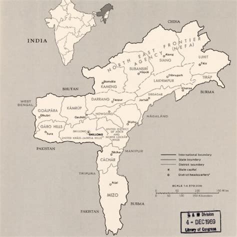 Map Of Assam Source Library Of Congress Geography And Map Division Download Scientific