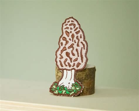 Morel Mushroom Embroidered Patch By Moss And Morchella Mycopunks