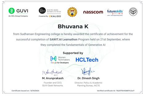 Bhuvana K On Linkedin Generativeai Ai Machinelearning Continuouslearning Guvi Hcltech