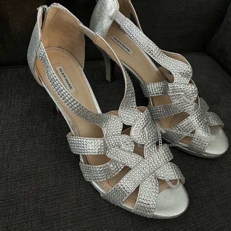 Alex Marie Shoes Alex Marie Silver Strappy Heels Poshmark