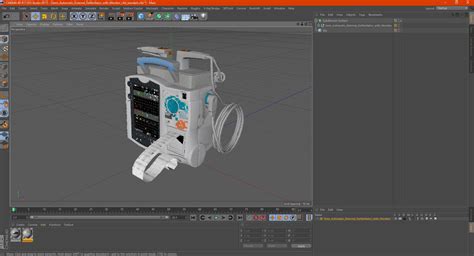 Semi Automatic External Defibrillator With Monitor 3d Model 79 Obj