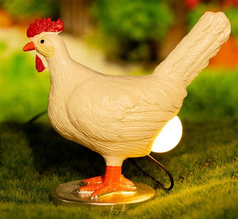 3d Led Egg Table Lamp Funny Resin Chicken Night Light With Usb Perfect Christmas Or Birthday