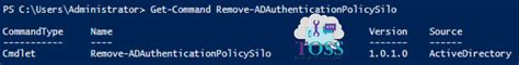 remove adauthenticationpolicysilo powershell toss