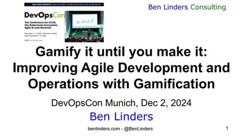 Gamify It Until You Make It Improving Agile Development And Operations With Gamification