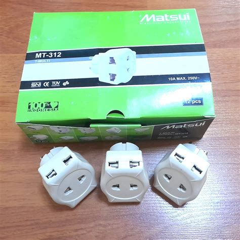 Jual Steker T Multi Colokan T3 Steker T Multi Matsui Tembaga
