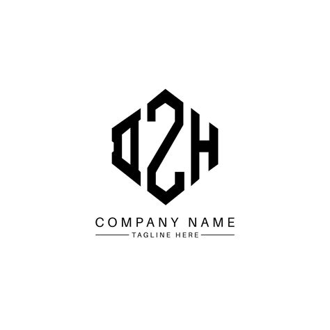 DZH letter logo design with polygon shape. DZH polygon and cube shape ...
