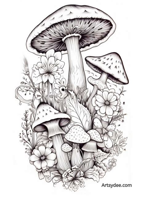 30 Easy Mushroom Drawing Ideas For Your Sketchbook Artsydee