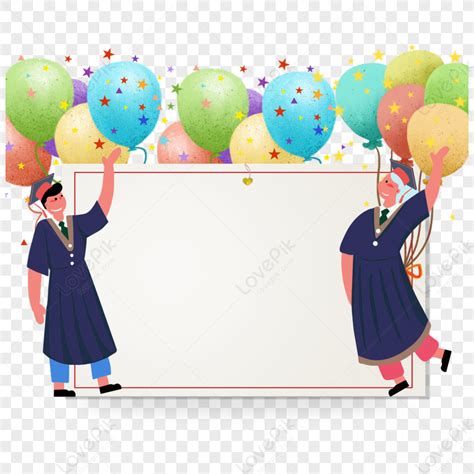 풍선 일러스트 축하 대학원 국경졸업하다교육학교 Png 일러스트 무료 다운로드 Lovepik