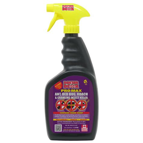 Doktor Doom Pro Max Ant Bed Bug Roach And Crawling Insect Killer Plus 1 Litre Trigger Spray