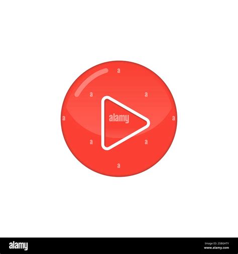 Simple Red Play Button Icon Stock Vector Image And Art Alamy