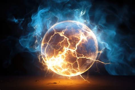 Mesmerizing Phenomenon Of A Ball Lightning Stock Illustration