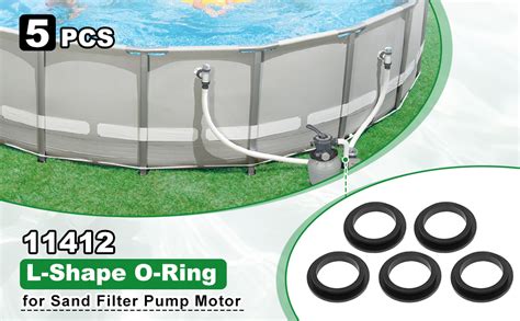 Hicello 11412 Pool L Shape O Ring Gasket Compatible With