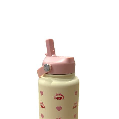 Cherry Water Bottle With Straw Lid Sweetly