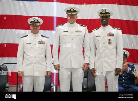 Cmdr Ryan Matson Capt John Reed And Capt Marcus Canady Pose For A
