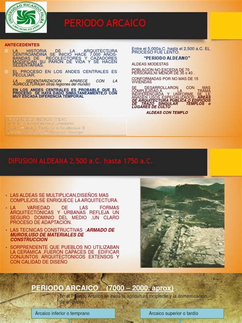 Evolución Del Periodo Arcaico En Andes Pdf