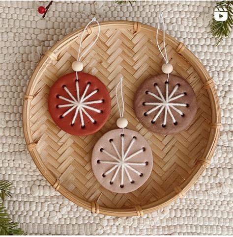 Clay Sewn Ornaments Simple Clay Ornaments Sculpey Ornaments Diy